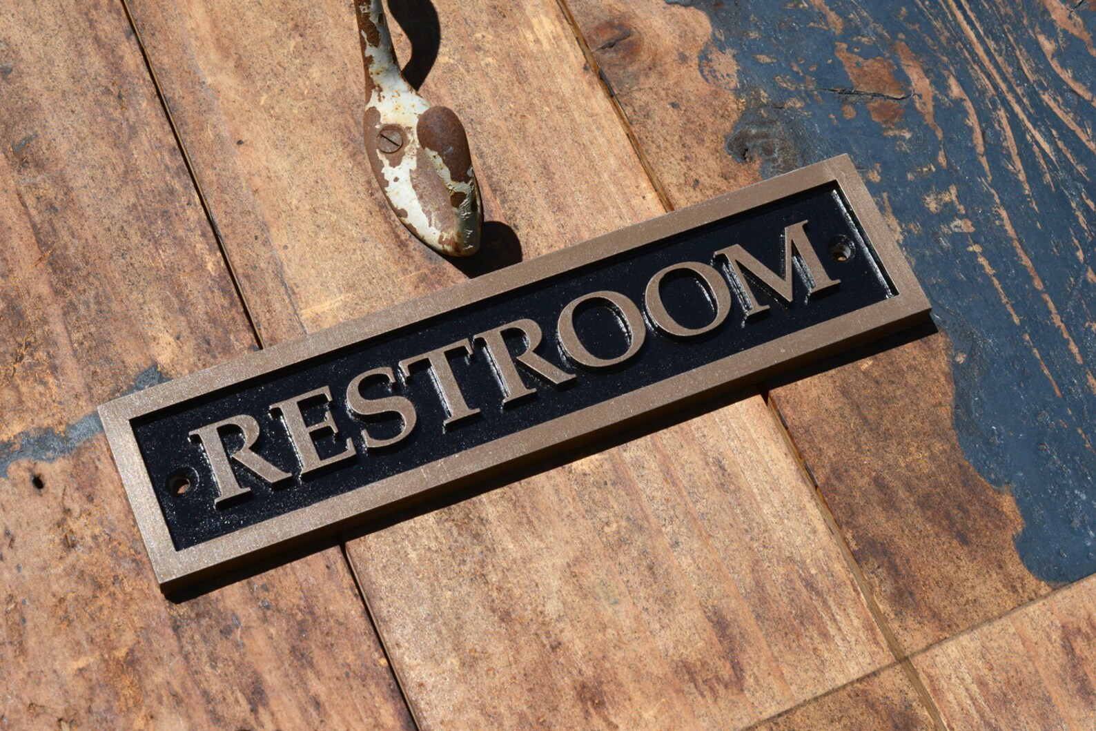 RESTROOM Door Sign. Unisex Toilet Door Sign Victorian New | Etsy Australia