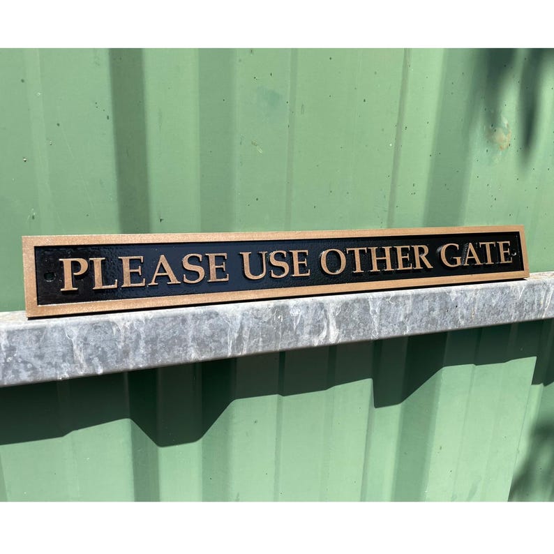 PLEASE Use OTHER GATE Sign. Cast Bronze Resin, Gate, Cafe, Pub or Bar ...