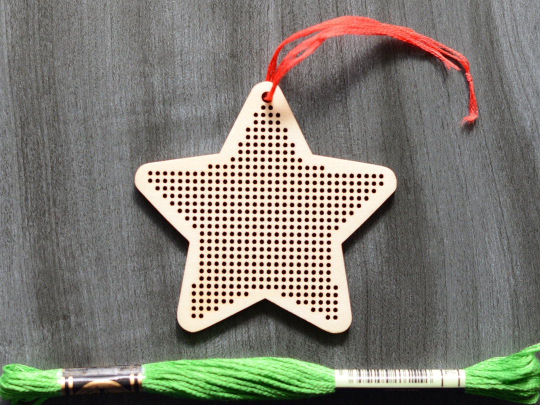 Star Shape. Plywood Cross Stitch, Embroidery Blank. 3 Inch. Laser Cut ...