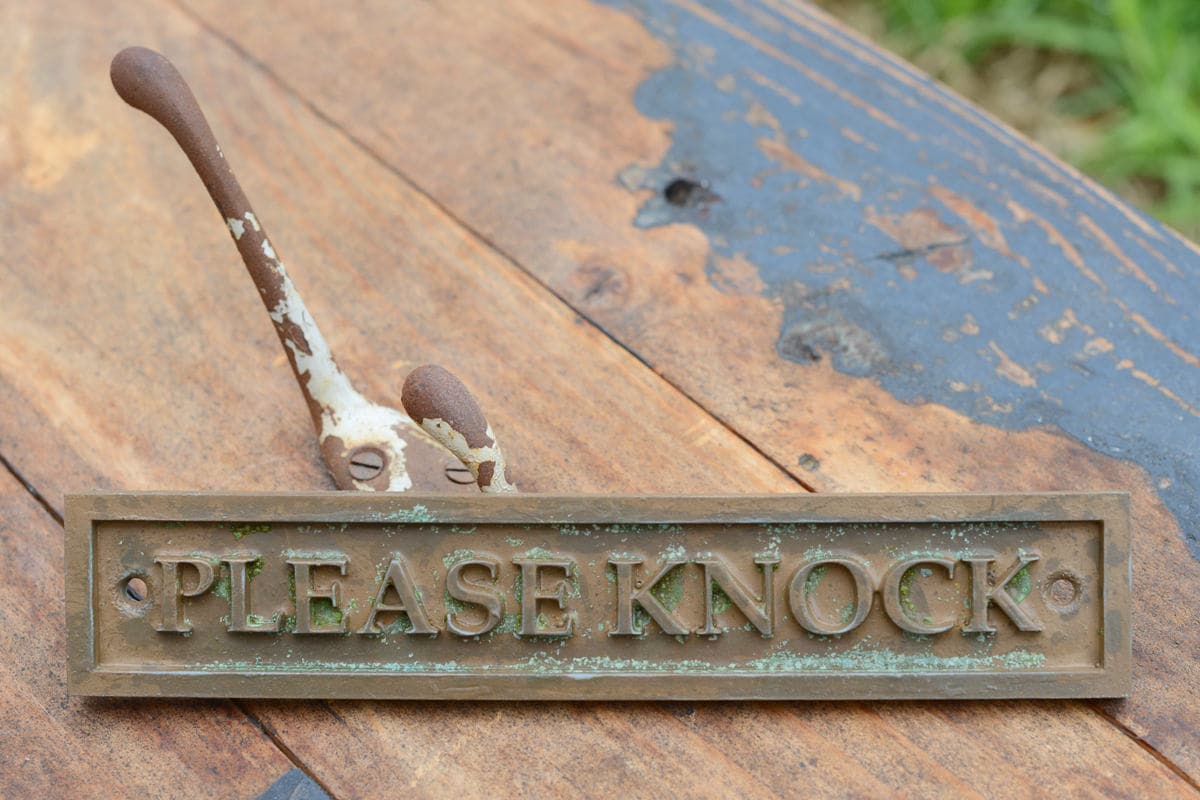 PLEASE KNOCK Door Sign. Front Door Sign. Old Style, Vintage, Victorian ...