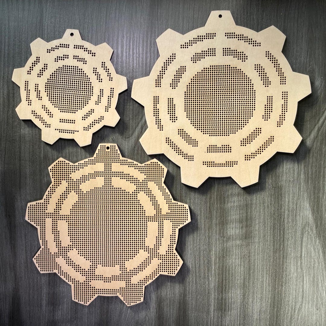 Fallout Vault Shapes. Cross Stitch Blank. Steampunk and Atompunk Gear ...