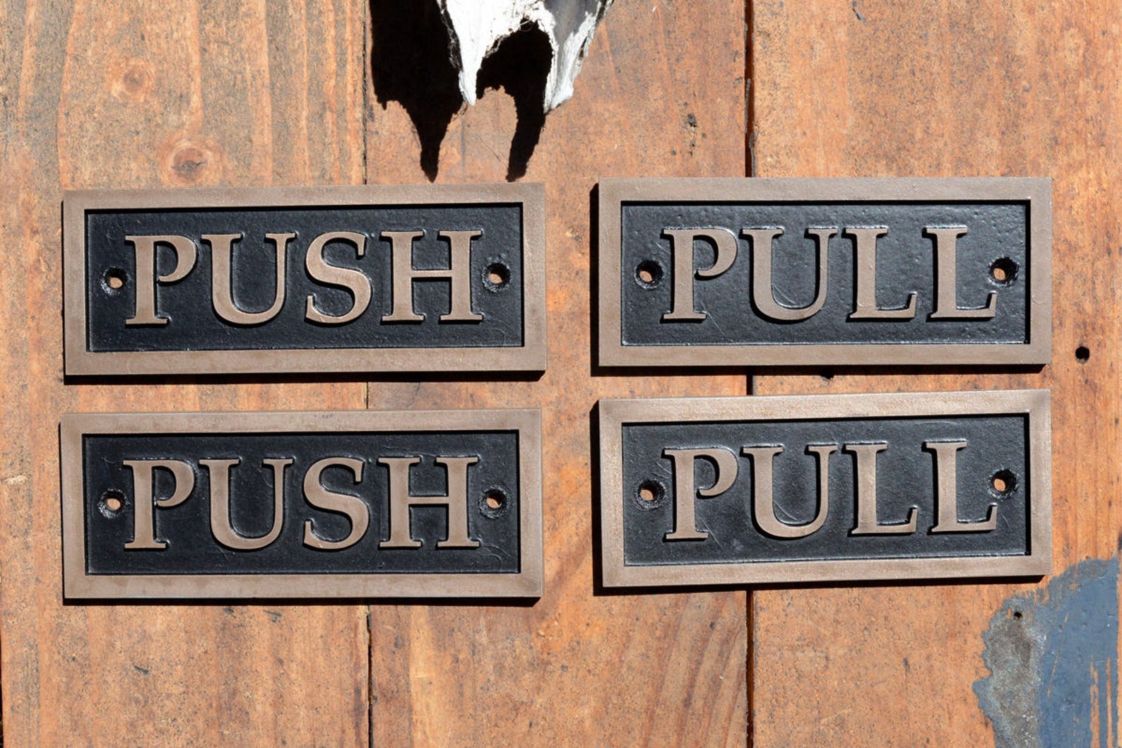 PUSH Door Sign & PULL Door Sign. Vertical or Horizontal. Small, New ...