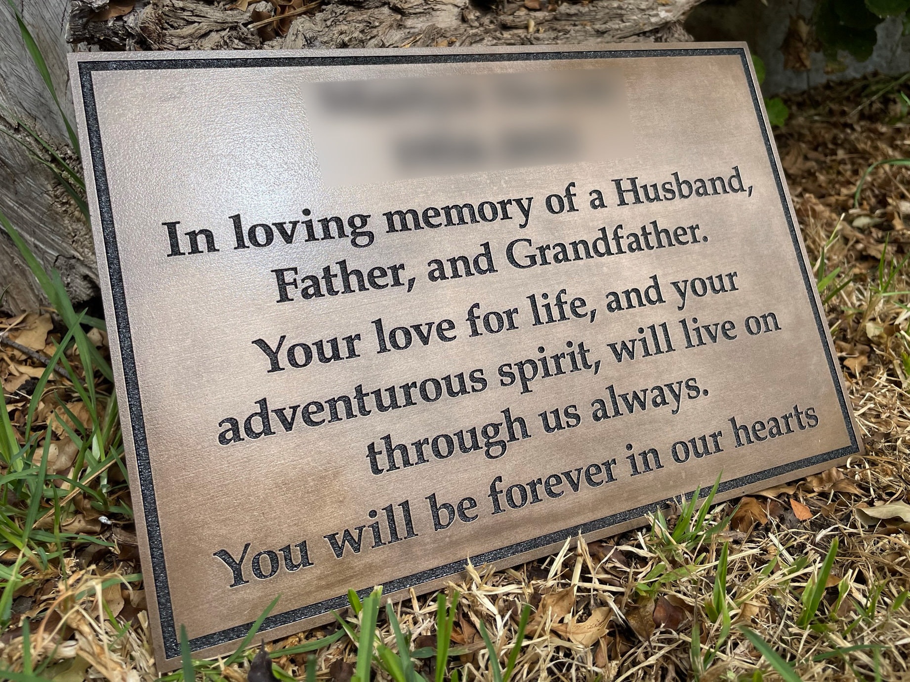 Custom Memorial Style or Bible Verse Sign Personalized Cold Cast Bronze ...