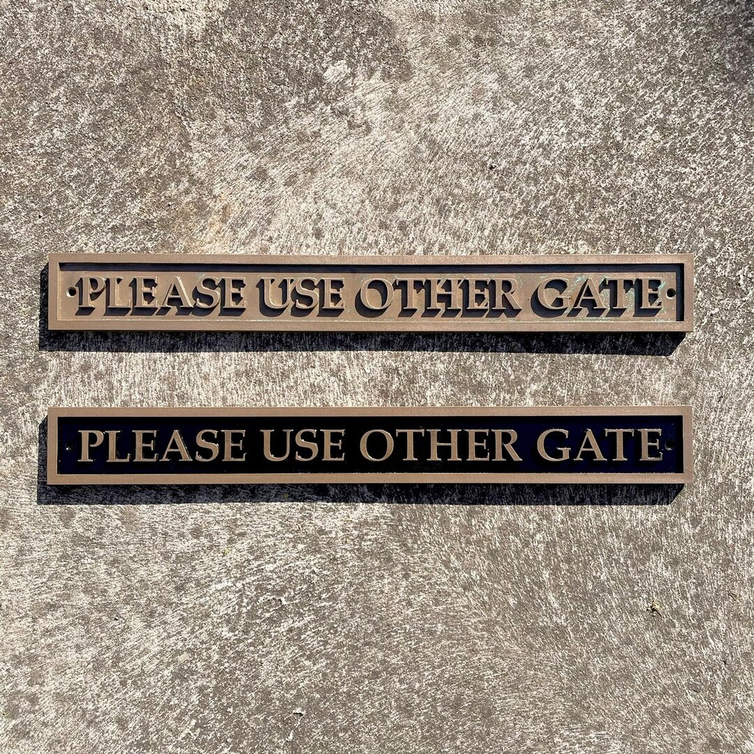 PLEASE Use OTHER GATE Sign. Cast Bronze Resin, Gate, Cafe, Pub or Bar ...