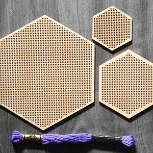 Hexagon Shapes. Plywood Cross Stitch Blanks. 2", 3" and 5" Plywood ...