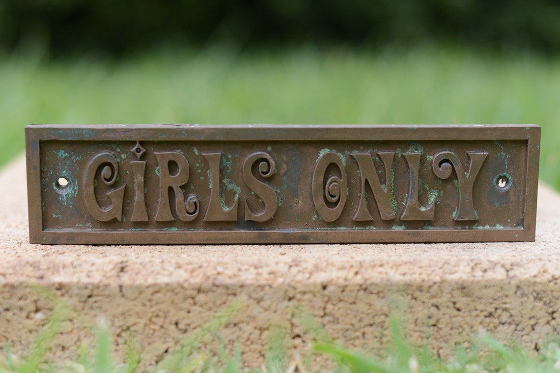 GIRLS ONLY Door Sign Old Style Bedroom Door Sign Cast - Etsy Australia