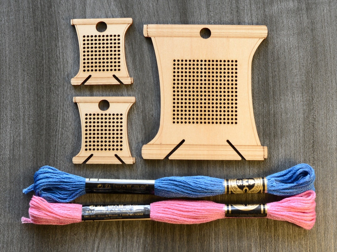 Cross Stitch and Embroidery Floss Bobbins. Laser Cut Thread Keepers ...