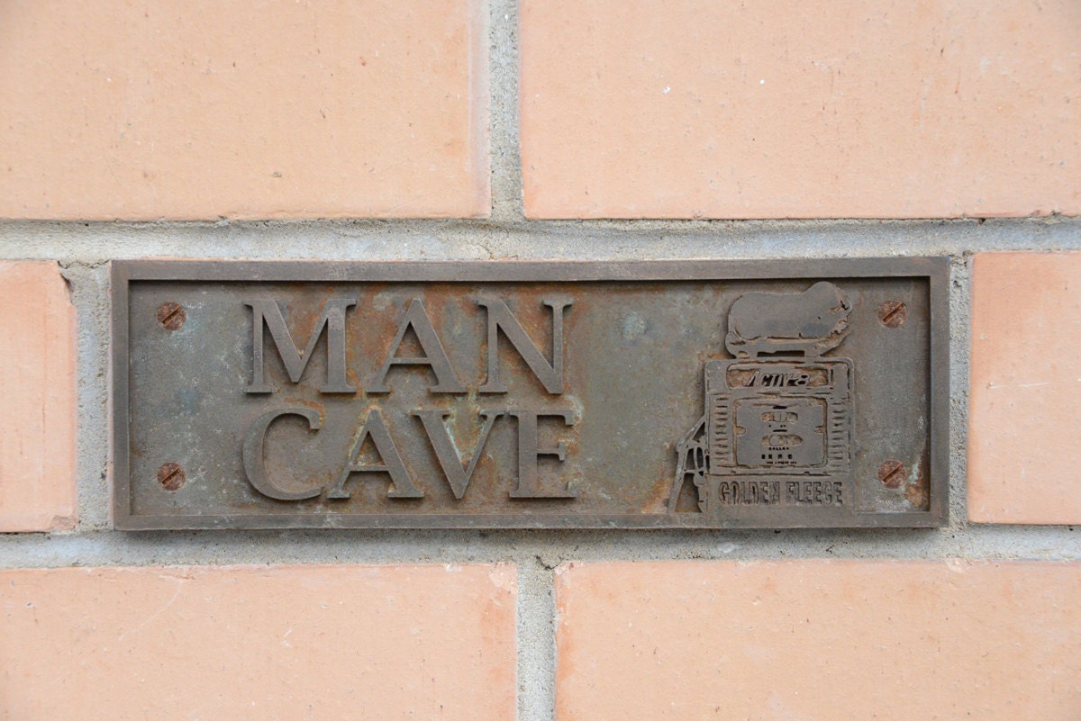 MAN CAVE Door Sign Wall Plaque. Old Style Bronze Resin - Etsy Australia