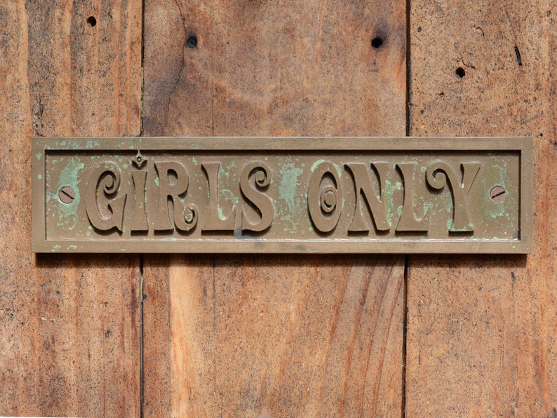 GIRLS ONLY Door Sign Old Style Bedroom Door Sign Cast - Etsy Australia