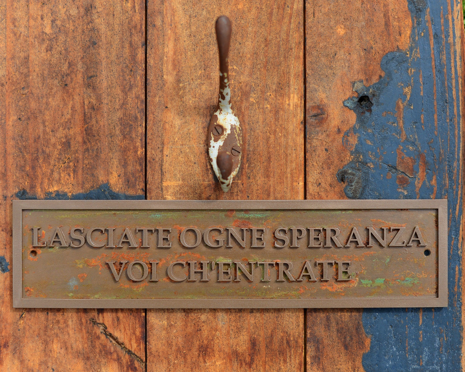LASCIATE OGNE SPERANZA Voi Ch'entrate Sign. Italian | Etsy Australia