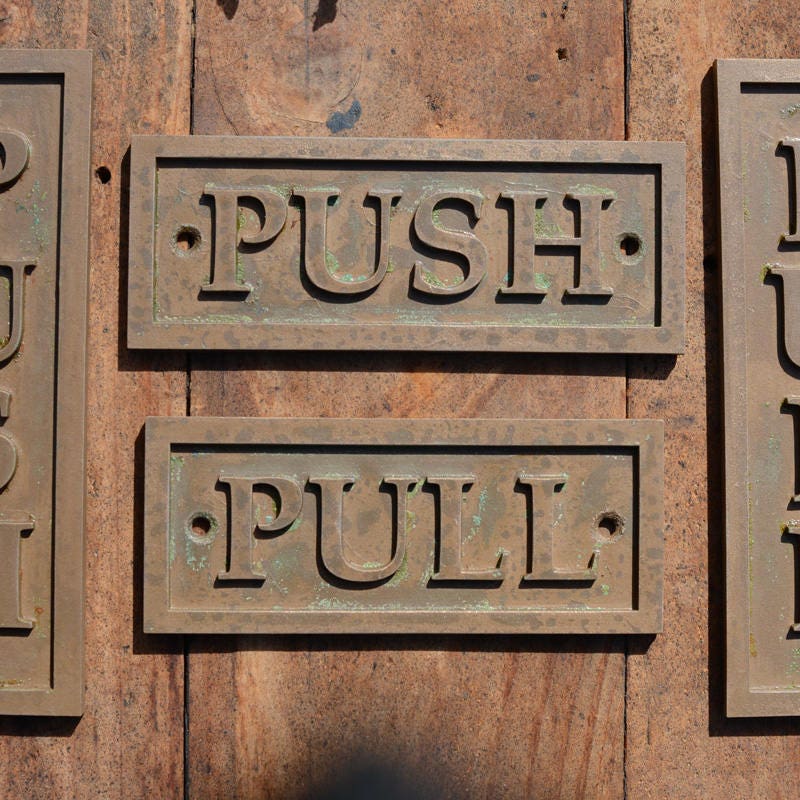 Push Pull Door Signs - Etsy