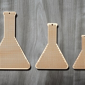 Science Lab Glassware Shaped Cross Stitch Blanks. Chemistry Beaker ...
