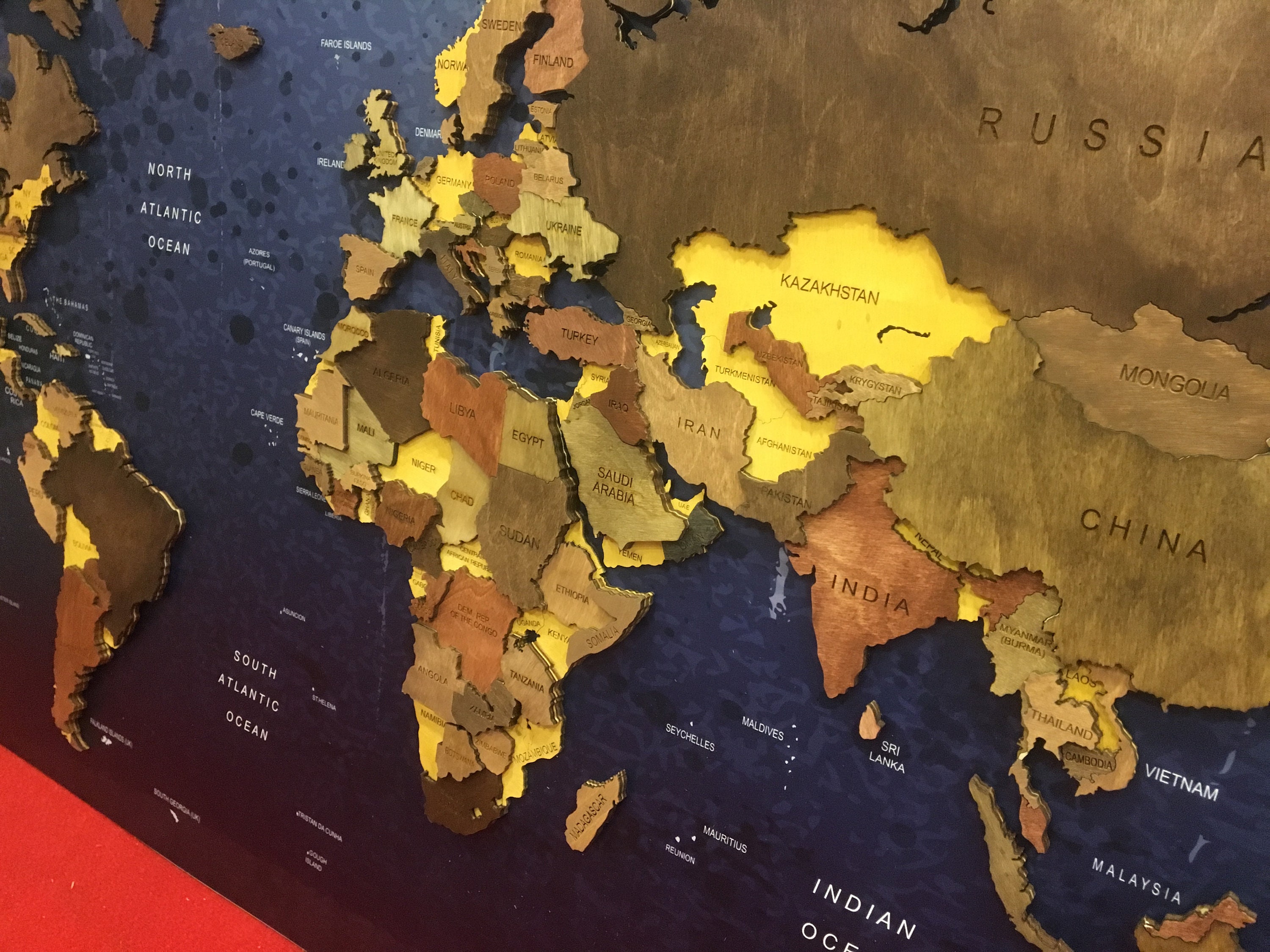 Wood Map Wooden World Map With Background Large Wall Art World - Etsy ...