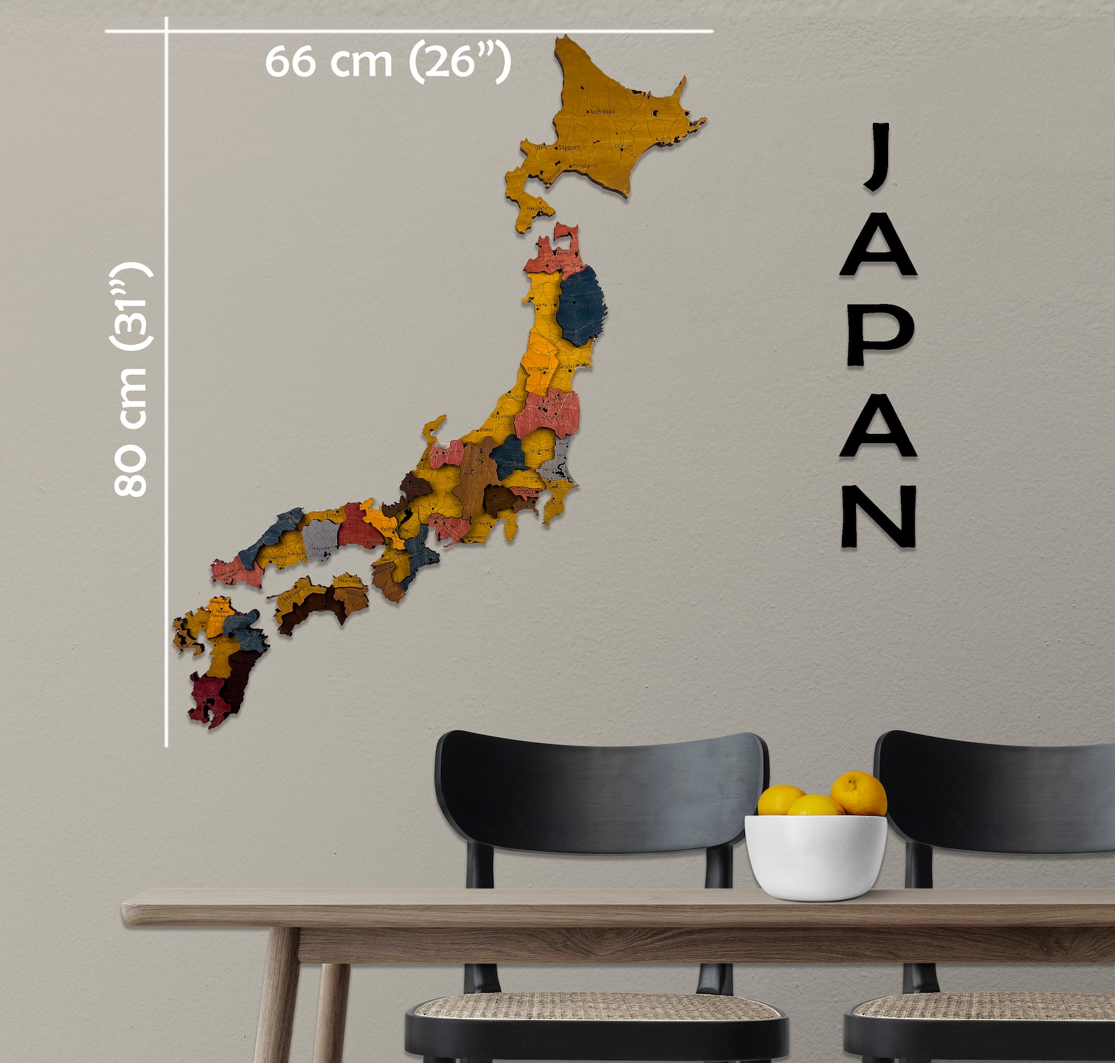 Wooden Japan Map 3D Japan Map Wood Japanese Map 3D Italy - Etsy