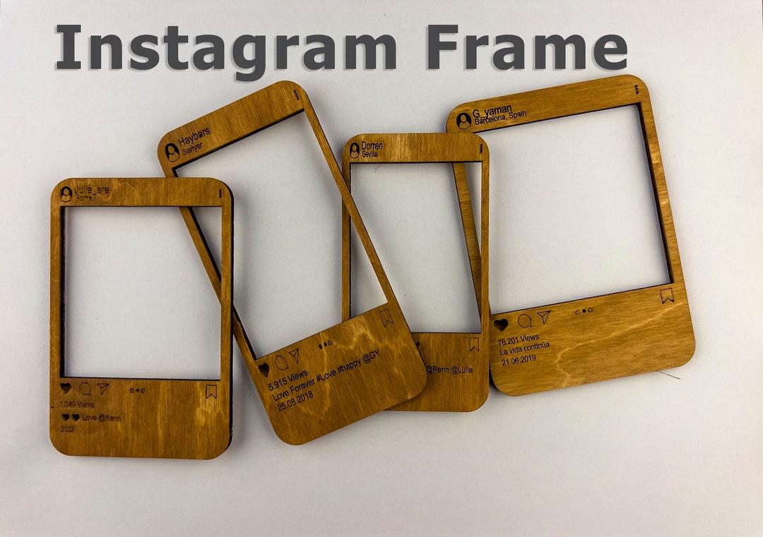 Customizable Wood Instagram Frame: Minimalist Photo Gift - Etsy