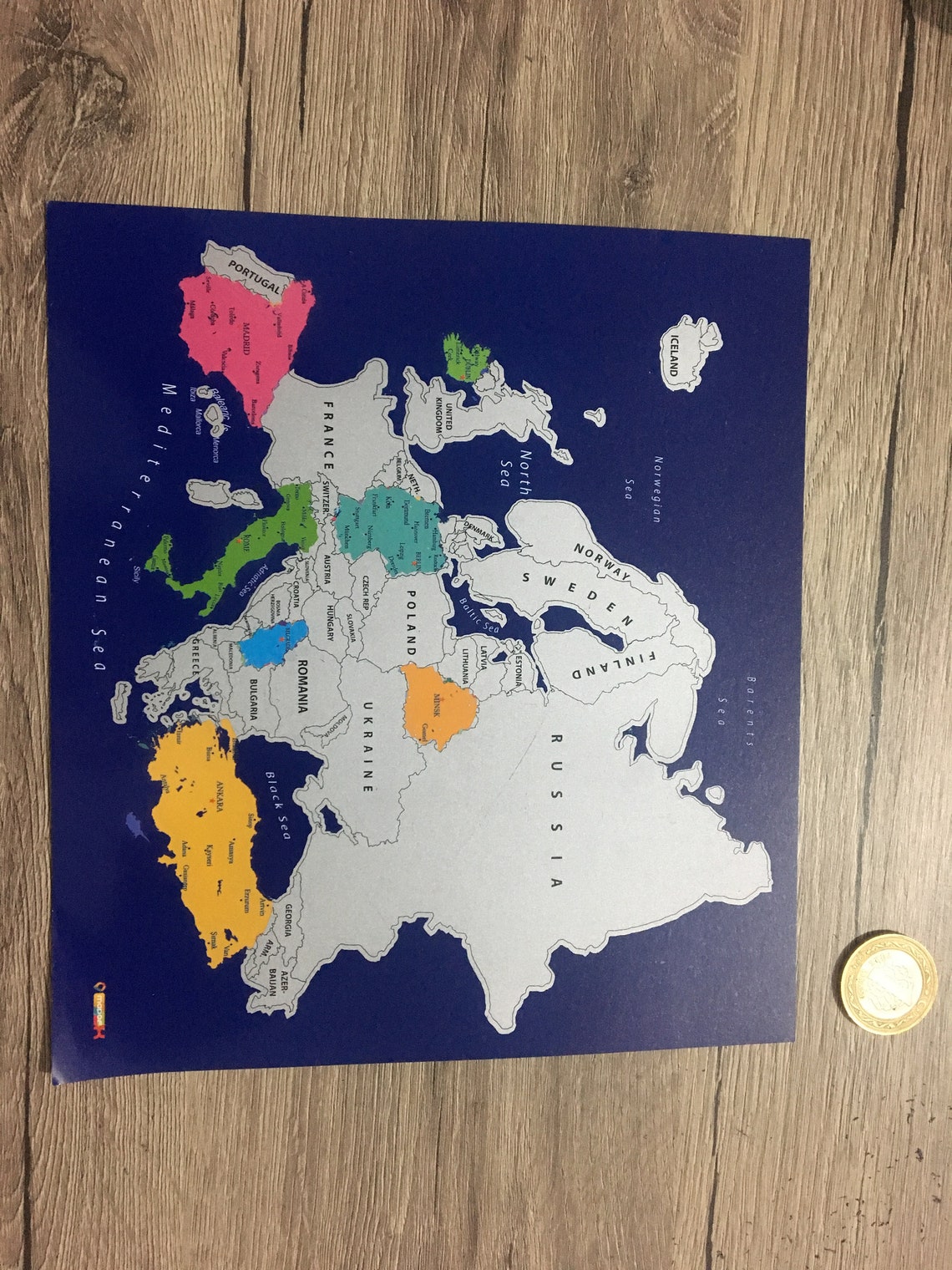 Europe Scratch off Map: Travel Tracker, Magnetic & Classic (20x18 Cm ...
