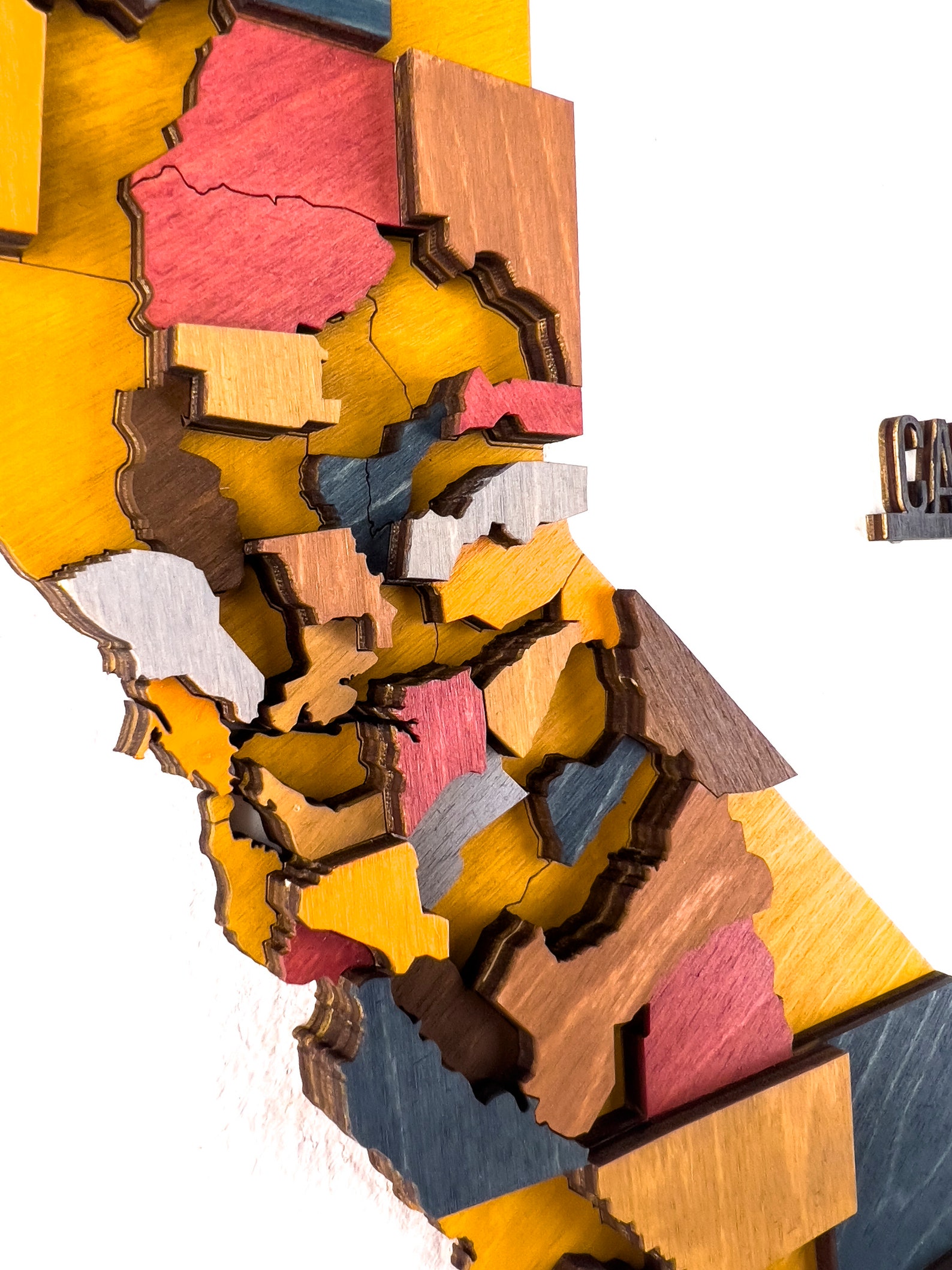 Wooden States Map 3D States Map Wood California Map 3D New - Etsy