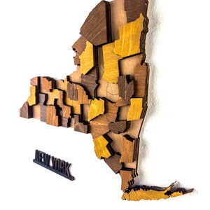 Wooden States Map, 3D States Map, Wood California Map, 3D New York Map ...