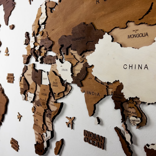 Wooden Map - Etsy