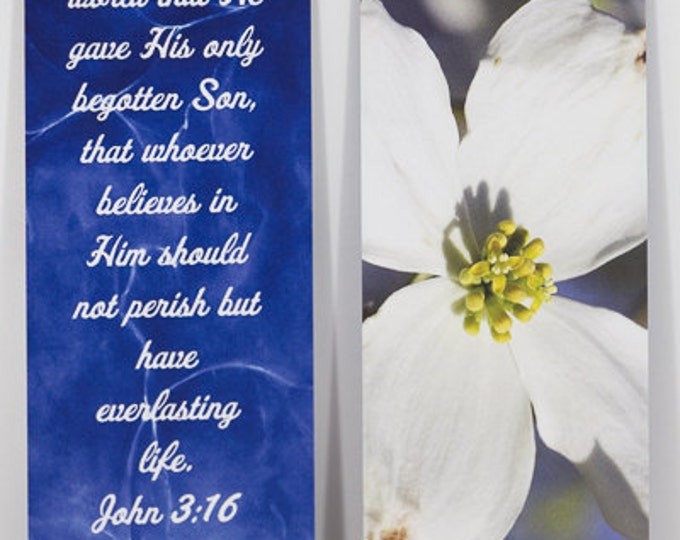 John 3:16 Bookmark, Dogwood, Scripture, Bible, Christian - Etsy