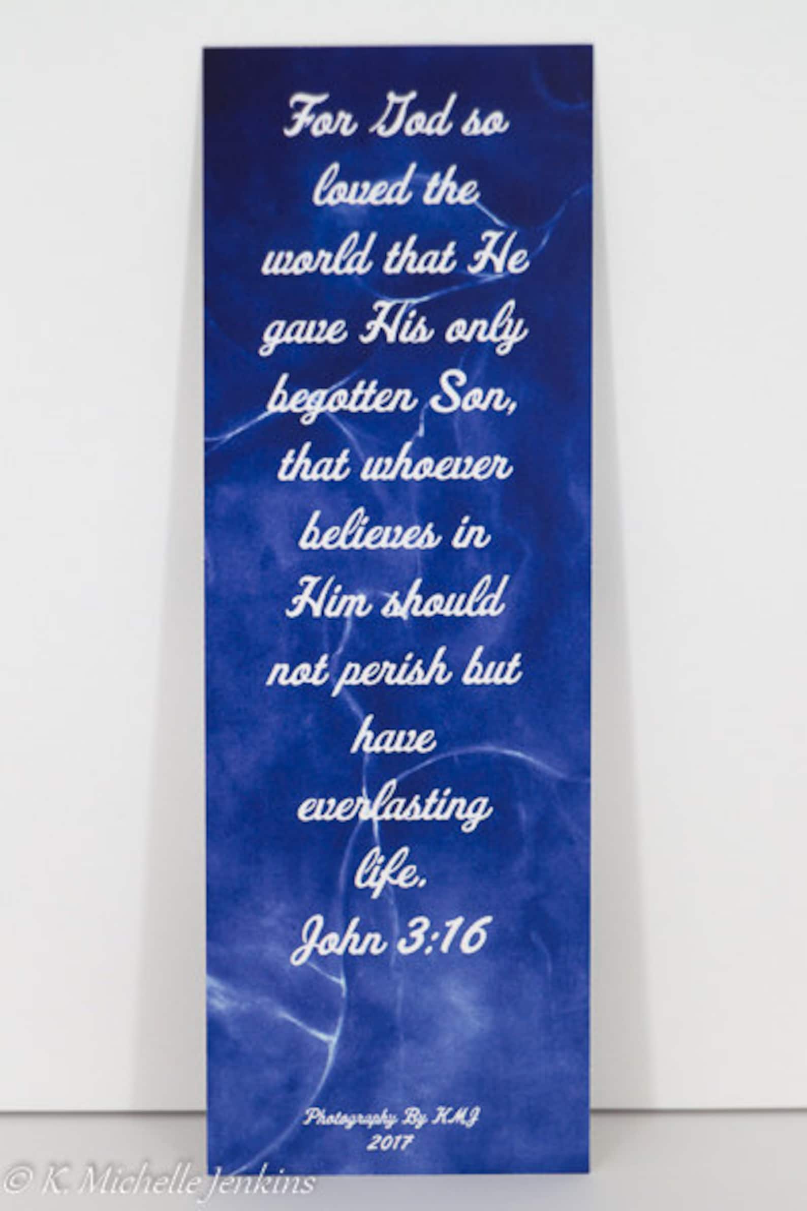 John 3:16 Bookmark Dogwood Scripture Bible Christian | Etsy