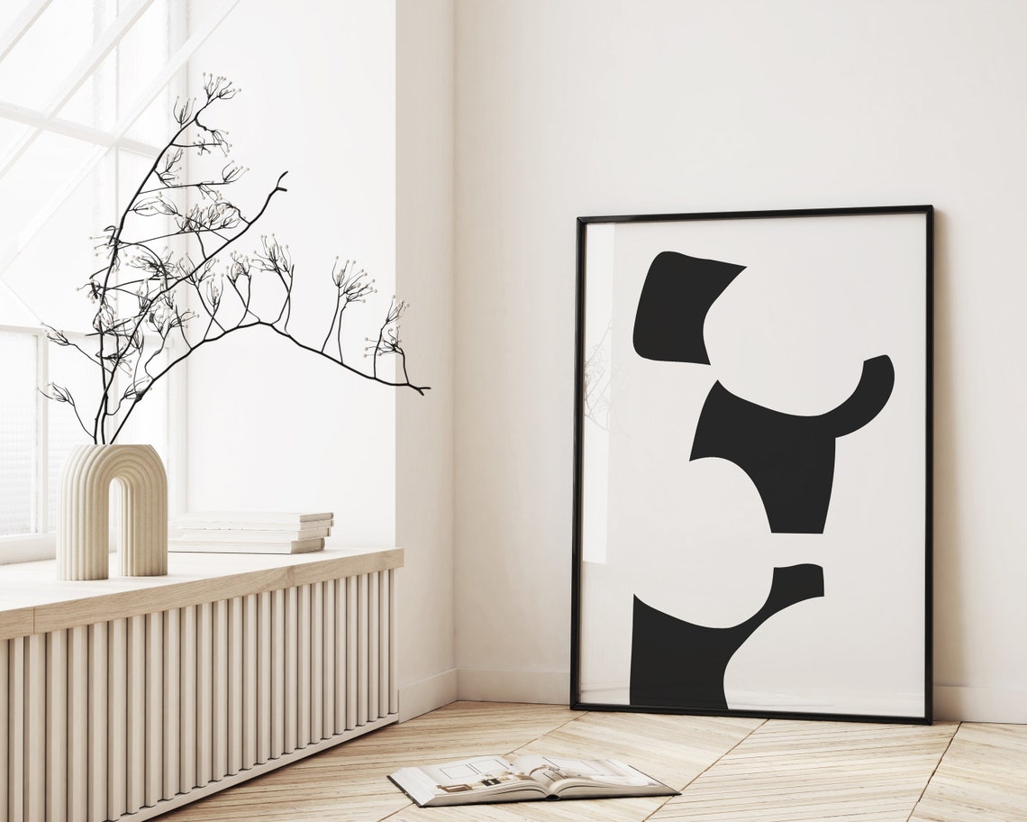 Black and White Printable Wall Art Poster Modern Aesthetic Artwork ...