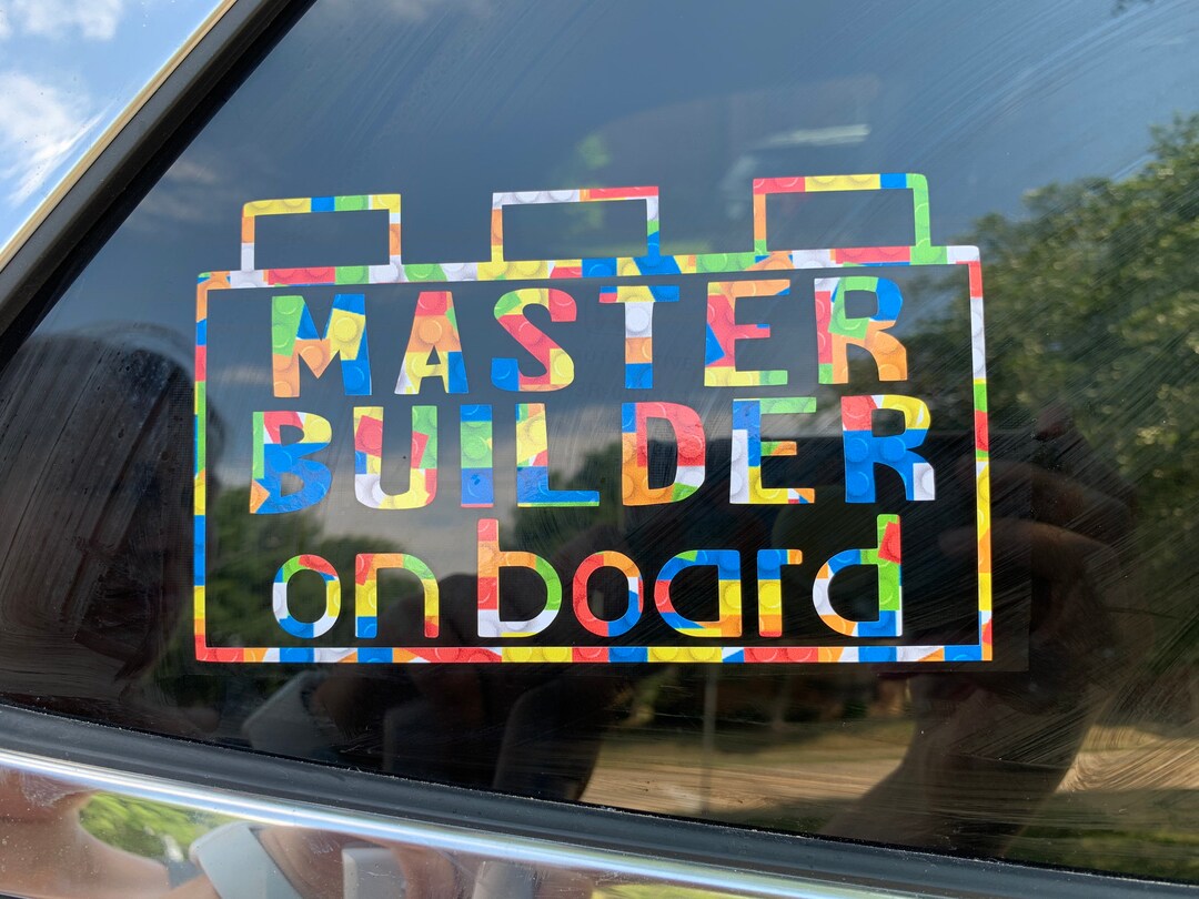 Master Builder on Board Car Decal - Etsy