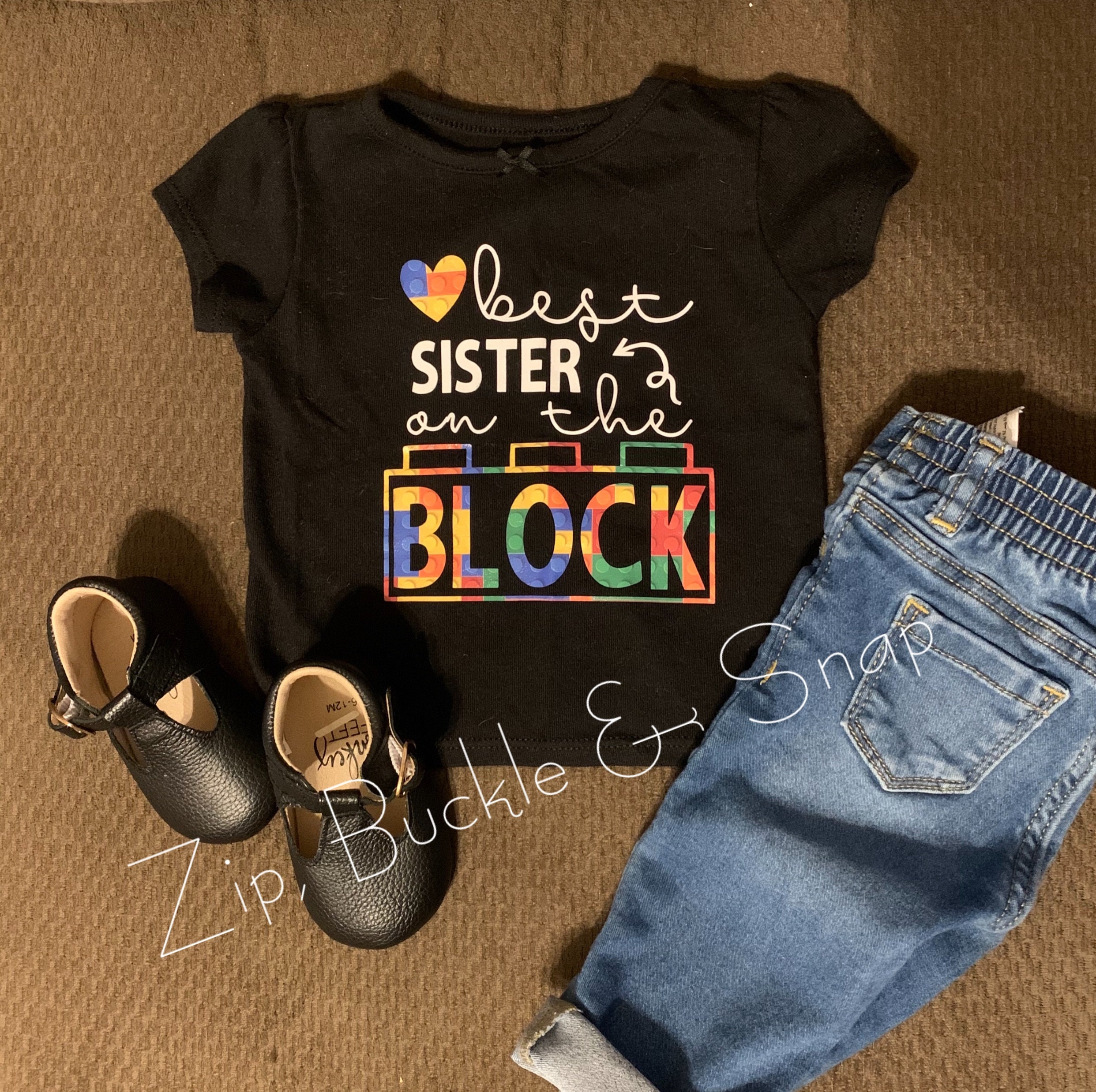 Best Sister/brother/cousin/friend on the Block Shirt, Bricks, Blocks ...