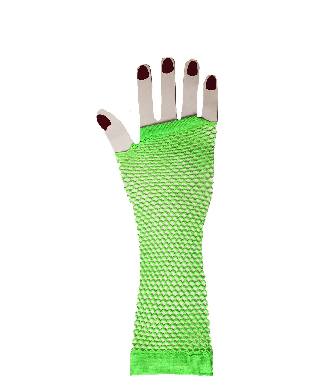 Neon Green Fishnet Fingerless Arm Warmer Gloves - Etsy