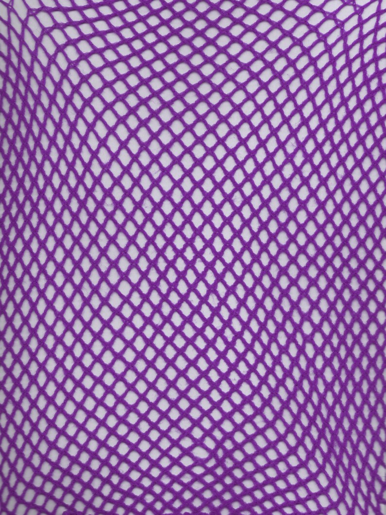 Purple Fishnet Pantyhose One Size | Etsy