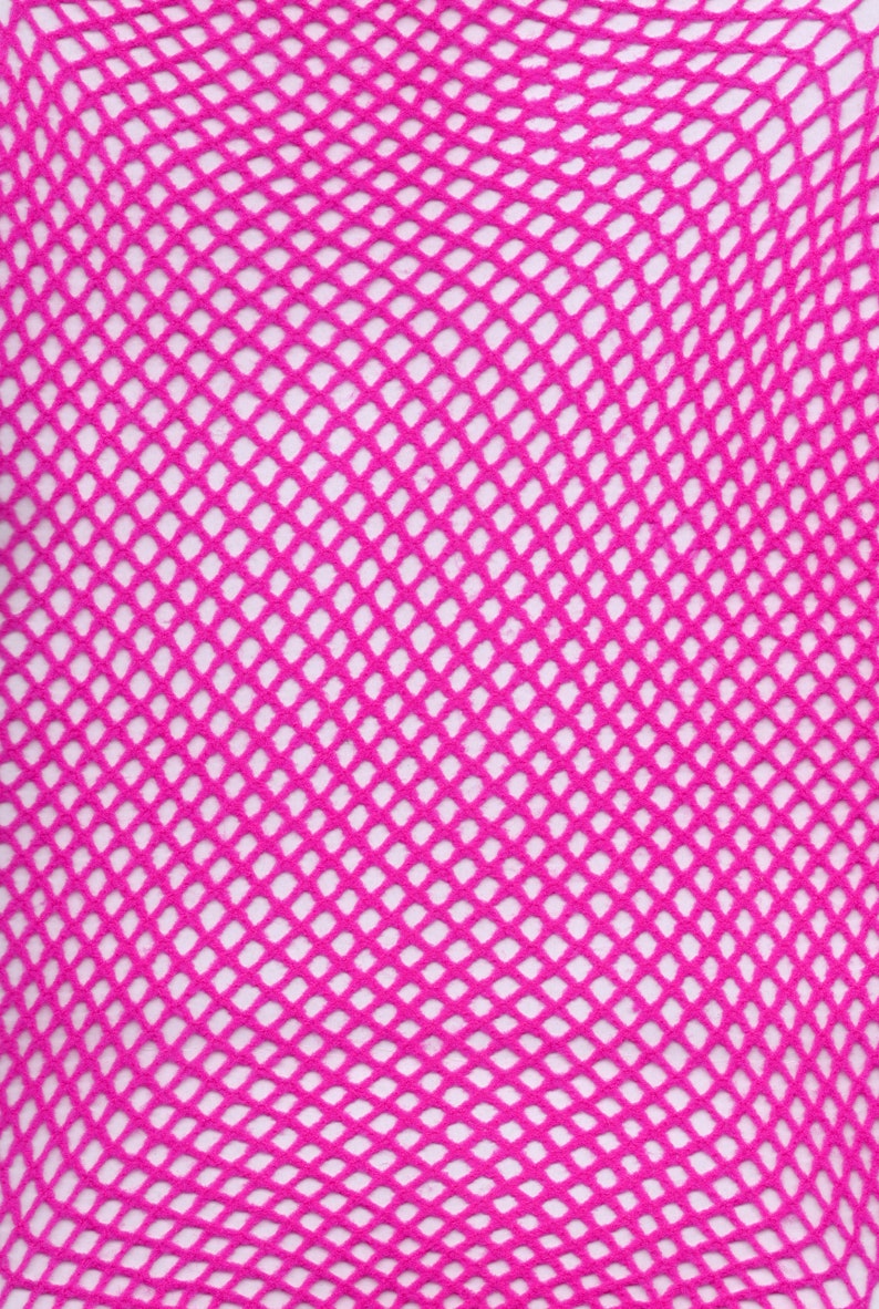 Hot Pink Fishnet Pantyhose One Size | Etsy