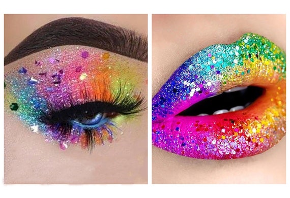 12 Colors Face Loose Glitters & Shapes Makeup Art - Etsy