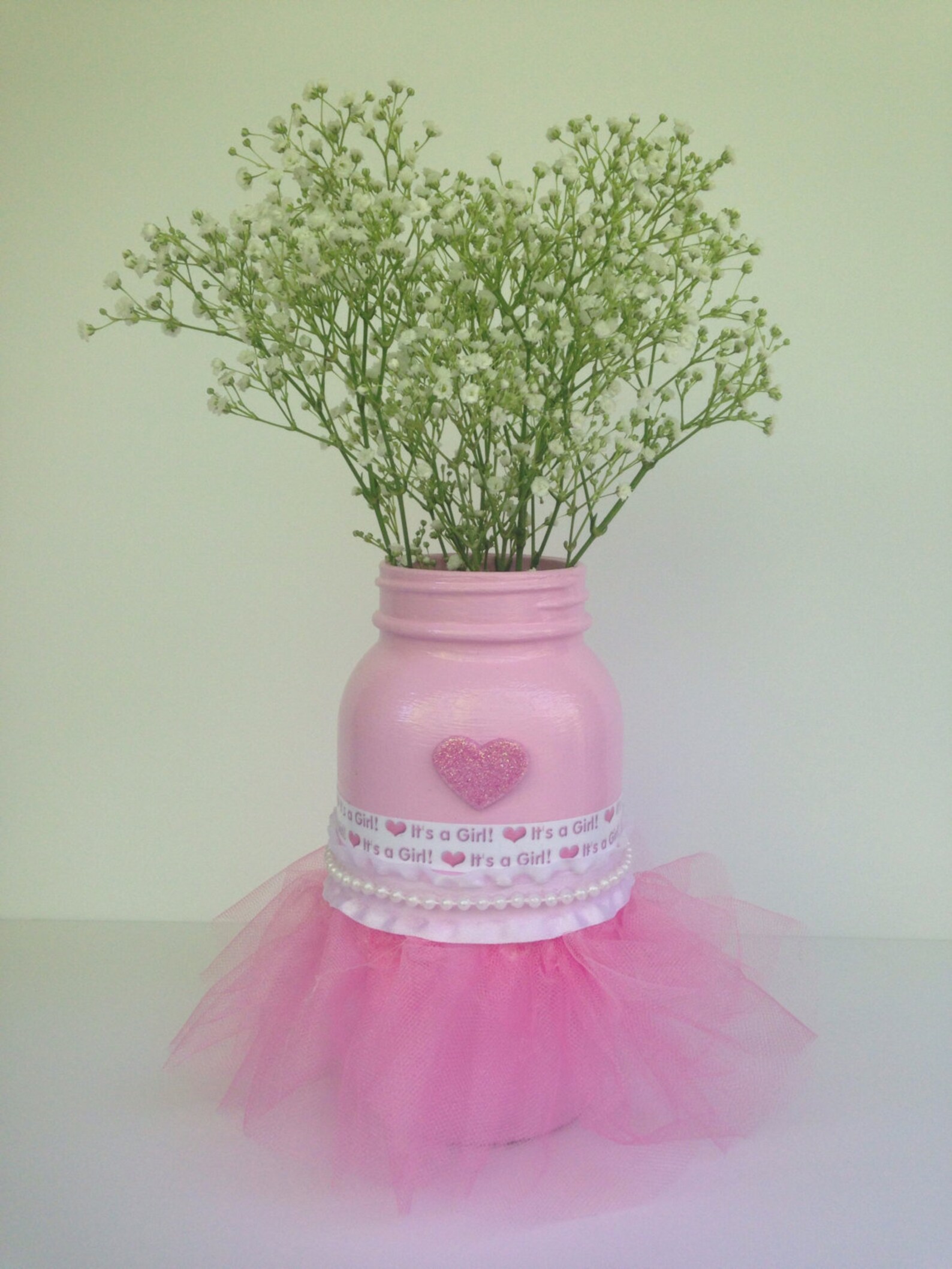 Its a Girl Mason Jar - Etsy
