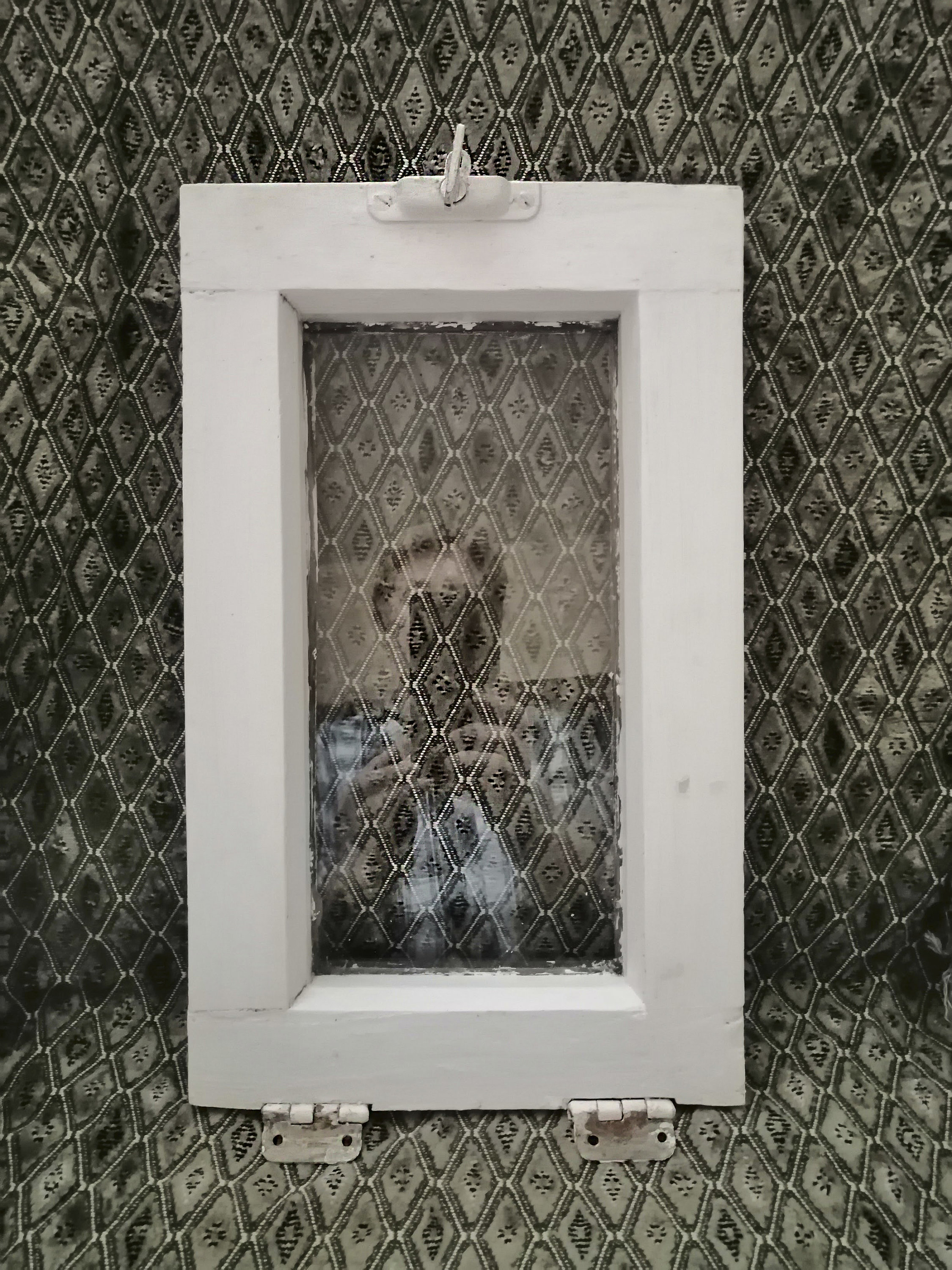 Small Wood Window Transom Pane Frame With Glass Vintage Salvage Retro ...
