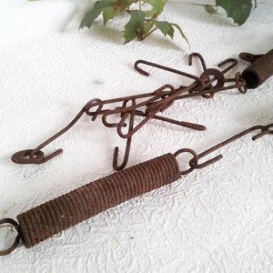 Antique Rusty Metal Bed Tension Springs Connectors Salvage Iron Craft ...