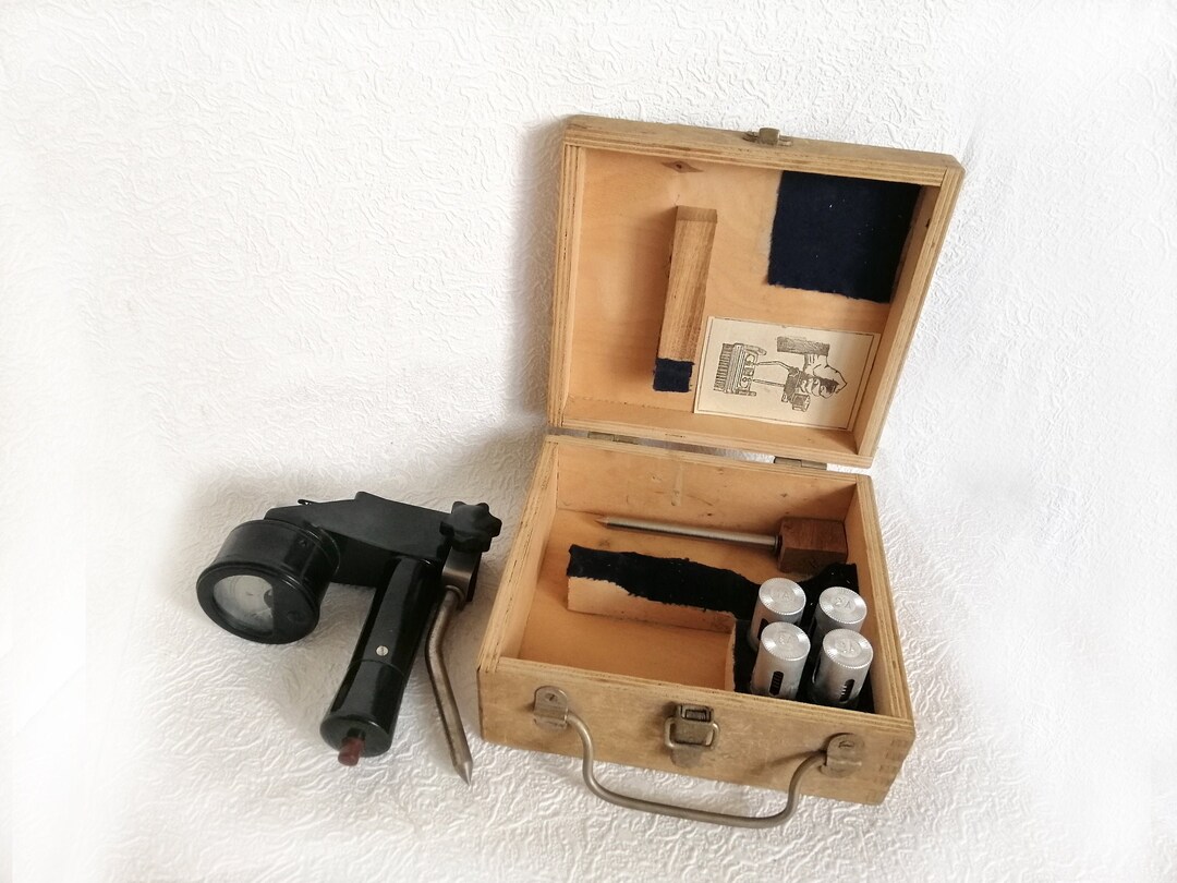 Battery Cell Tester in Wood Box Vintage Retro Automotive Portable Car ...