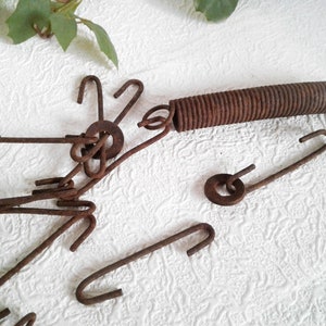 Antique Rusty Metal Bed Tension Springs Connectors Salvage Iron Craft ...