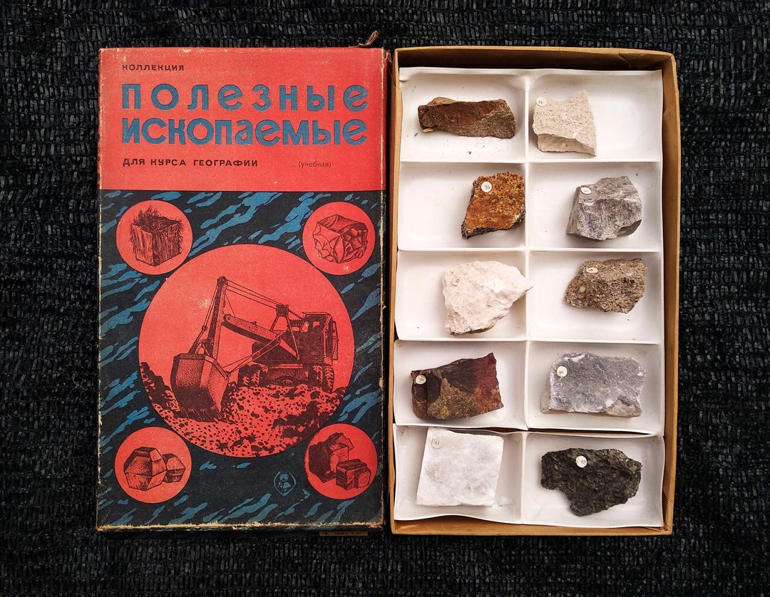 Geology Mineral Specimen Collection Vintage Rough Rocks Stones ...