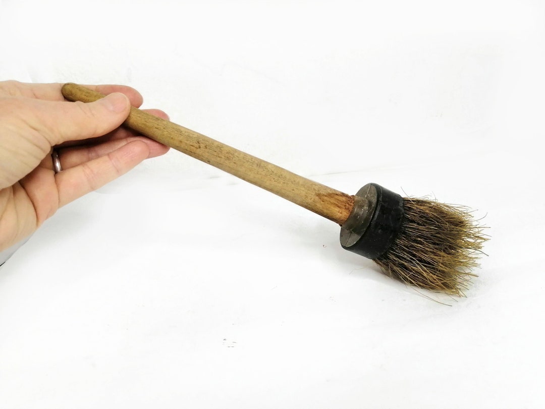 Primitive Paint Brush Rustic Decor Large Round Craft Tool Natural Mid ...