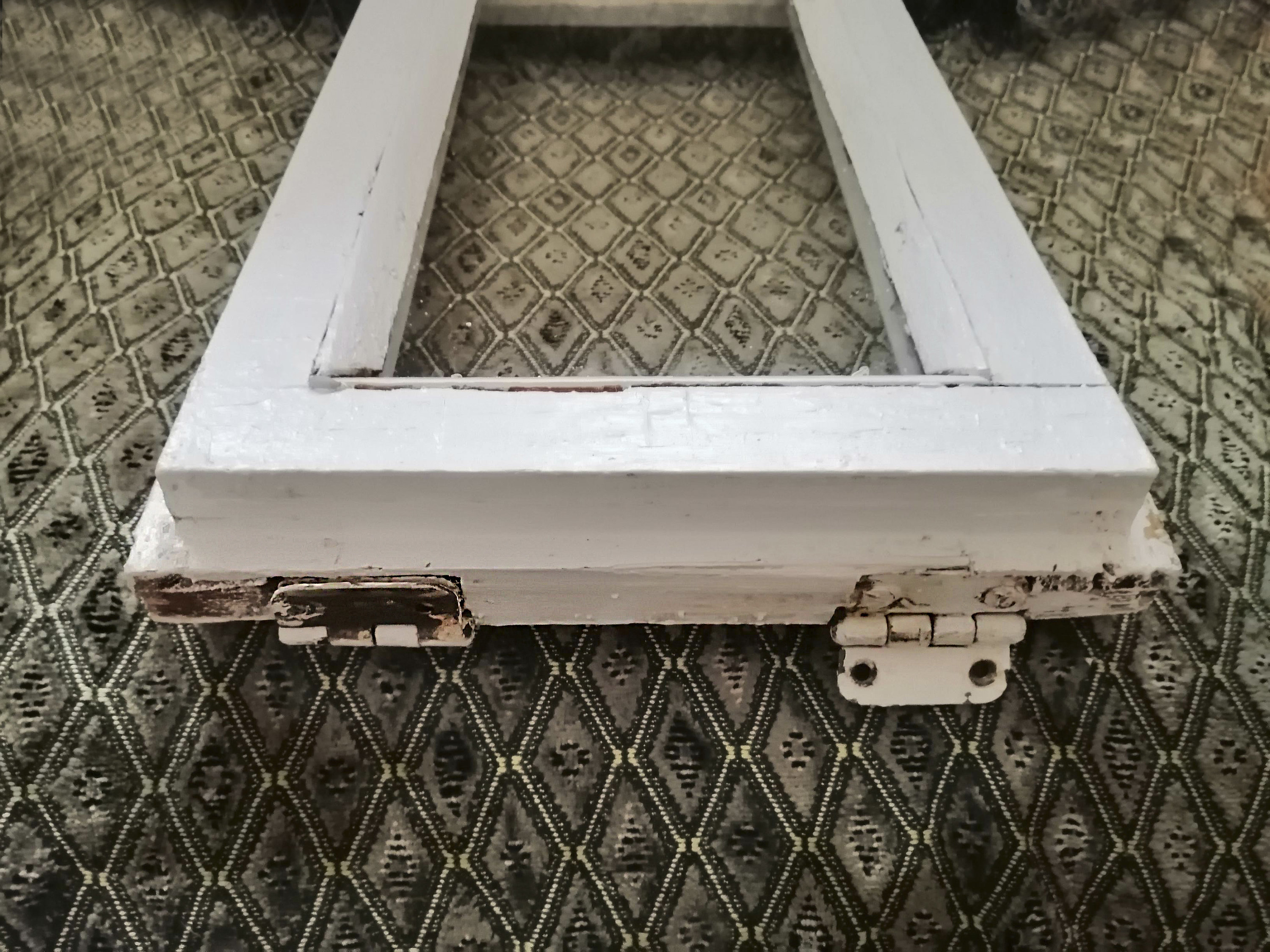 Small Wood Window Transom Pane Frame With Glass Vintage Salvage Retro ...