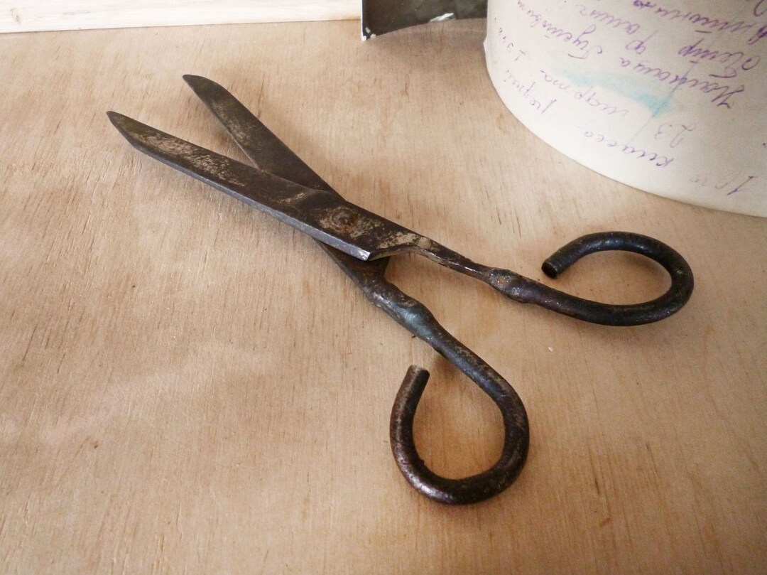 Antique Scissors Primitive Hand Forged Rusty Metal Old 30s Salvage ...