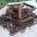 Antique Rusty Metal Bed Tension Springs Connectors Salvage Iron Craft ...