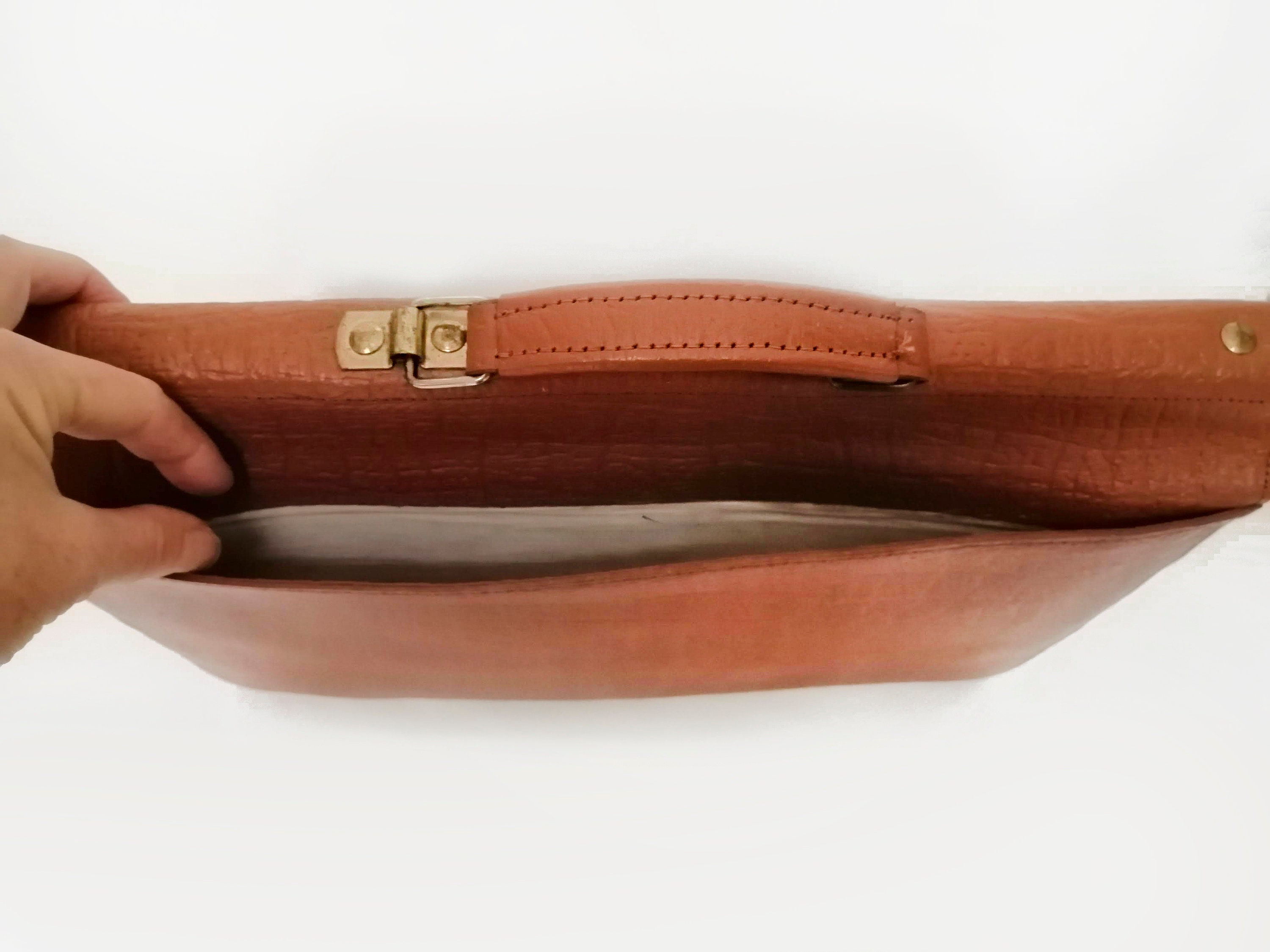Vintage Portfolio Briefcase Tan Genuine Leather Business - Etsy