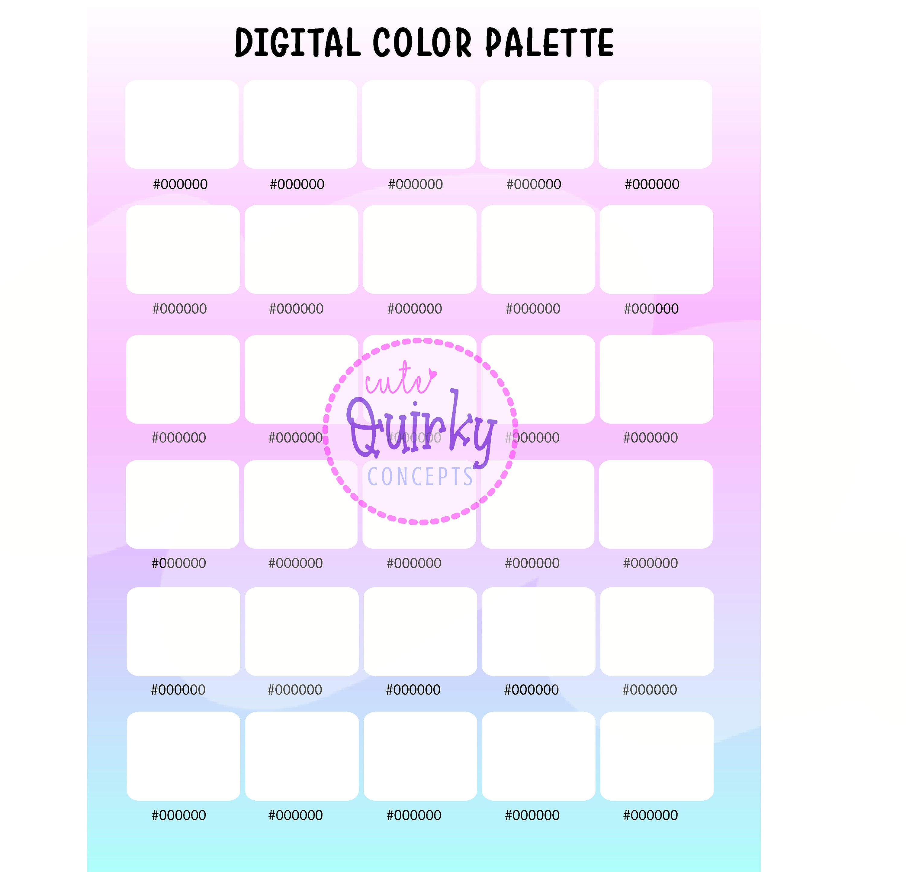 30 Color Swatch Palette Barbie Pinks: Pretty Shades of Hot Pink Magenta ...