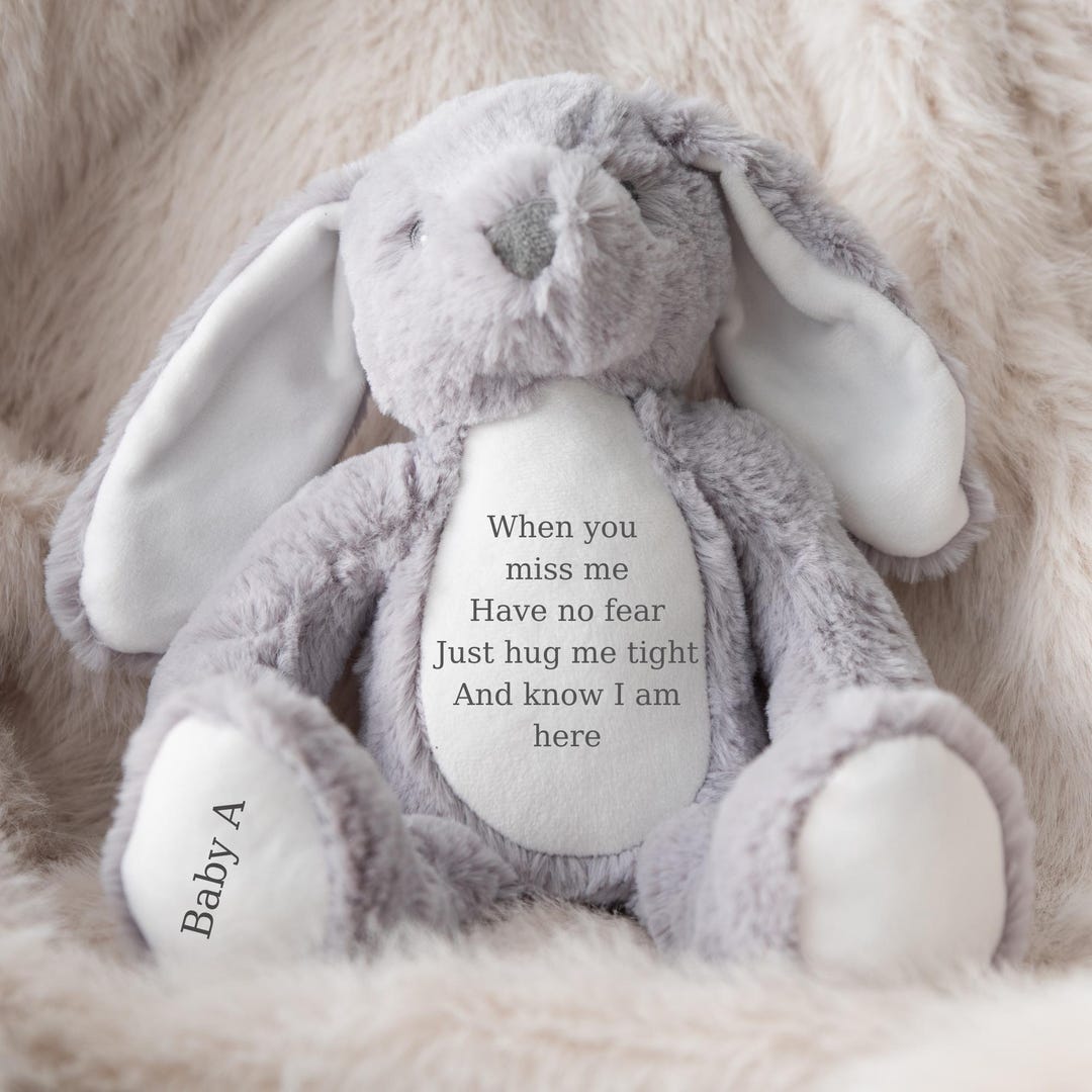 Personalised Memorial Bear in Loving Memory When You Miss Me - Cuddly ...