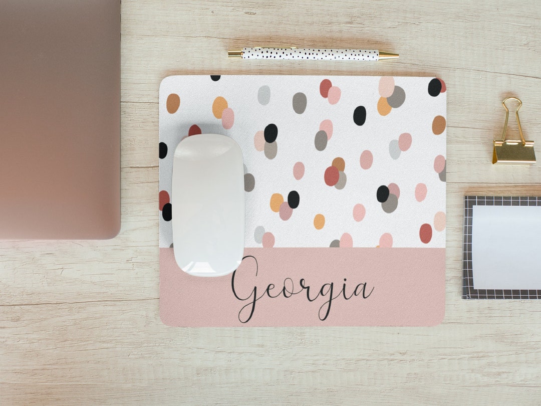 Personalised Spots Mouse Mat Pad Computer Name Personalize Mousepad ...