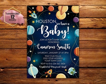 Solar system invite | Etsy