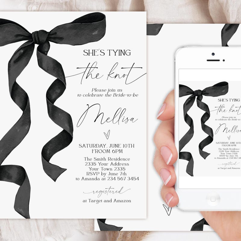 Tie the Knot Invitations - Etsy