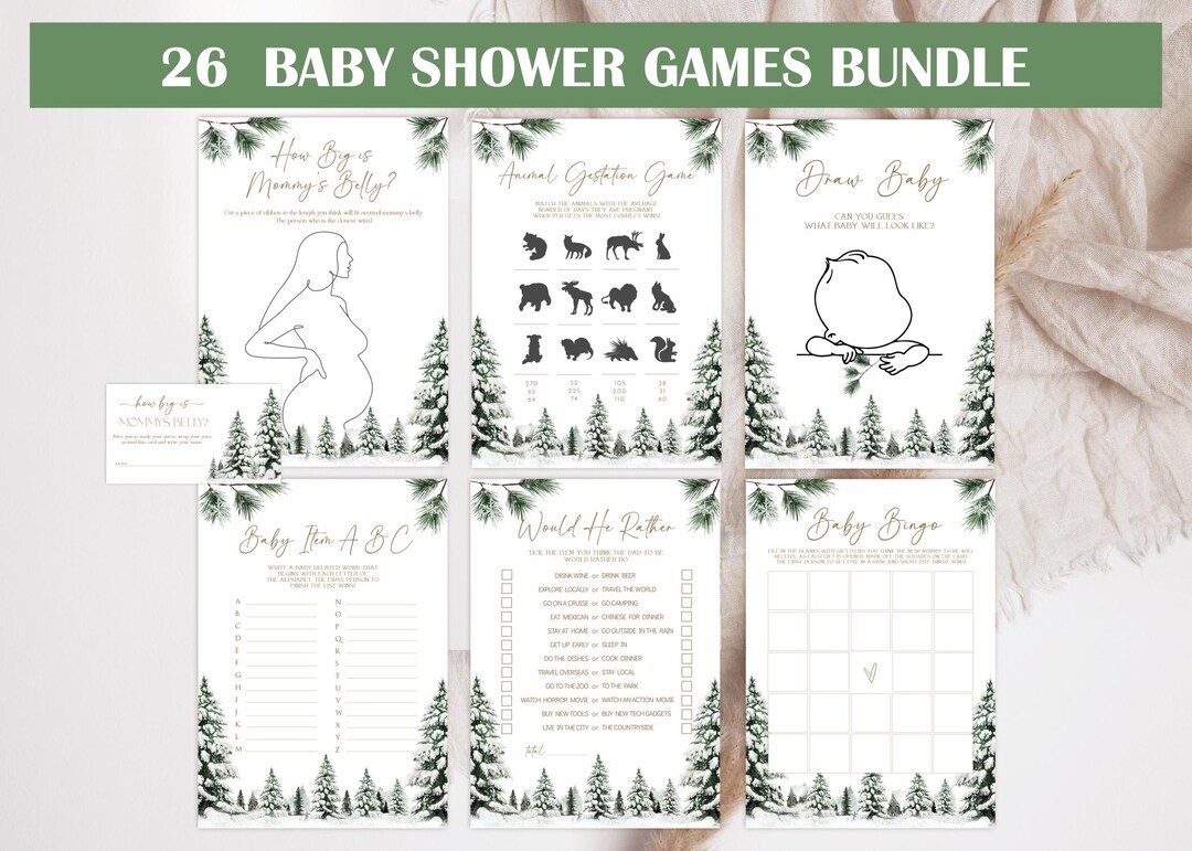 Baby It's Cold Outside Baby Shower Game Pack. Editable Christmas Baby ...