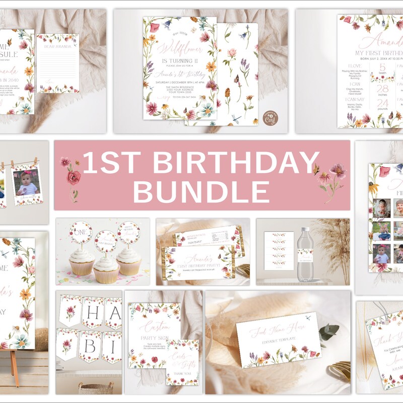 Wildflower First Birthday - Etsy